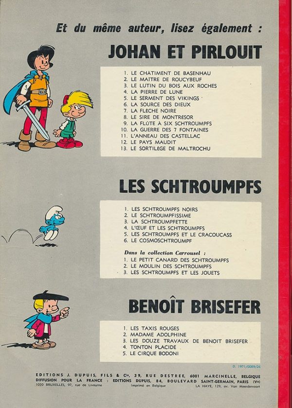 Peyo & Walthery - Benoit Brisefer N° 5 "Le cirque Bodoni" (1971 ...
