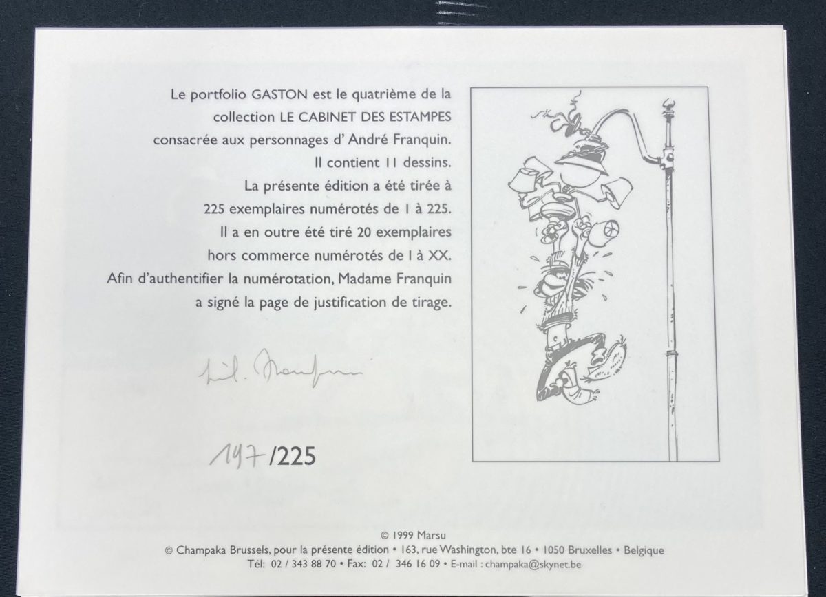 Franquin - Portfolio Gaston - Le cabinet des estampes (1999) - Amazonie ...