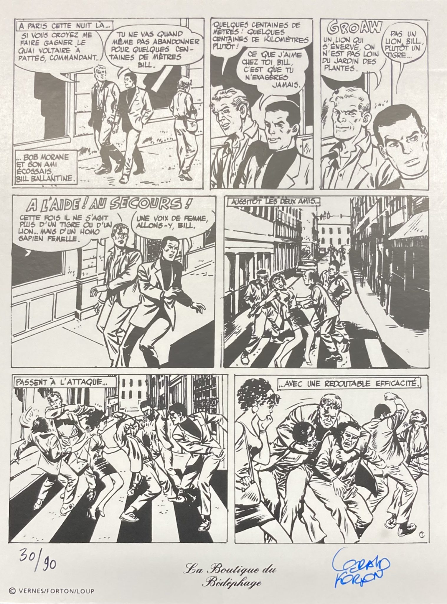 Gérald Forton - Bob Morane ex libris - Amazonie BD Librairie BD à Paris