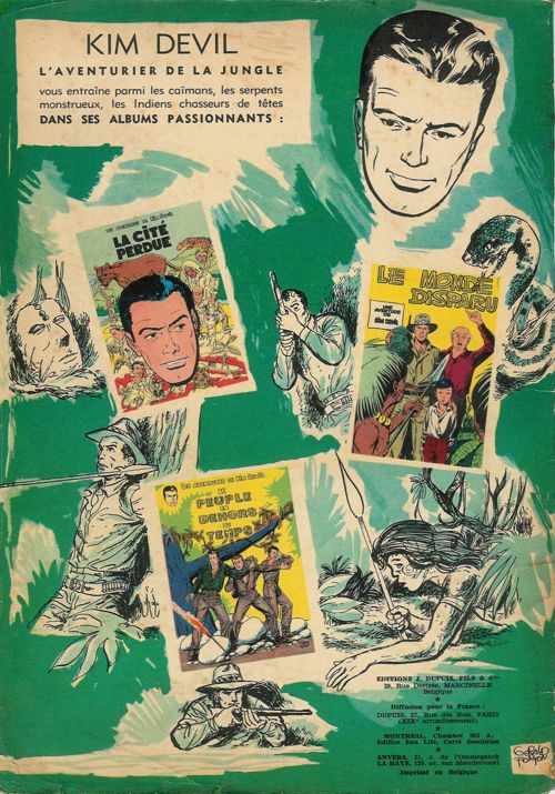 Forton & Charlier - Kim Devil N° 3 "Le monde disparu" (1957) - Amazonie ...