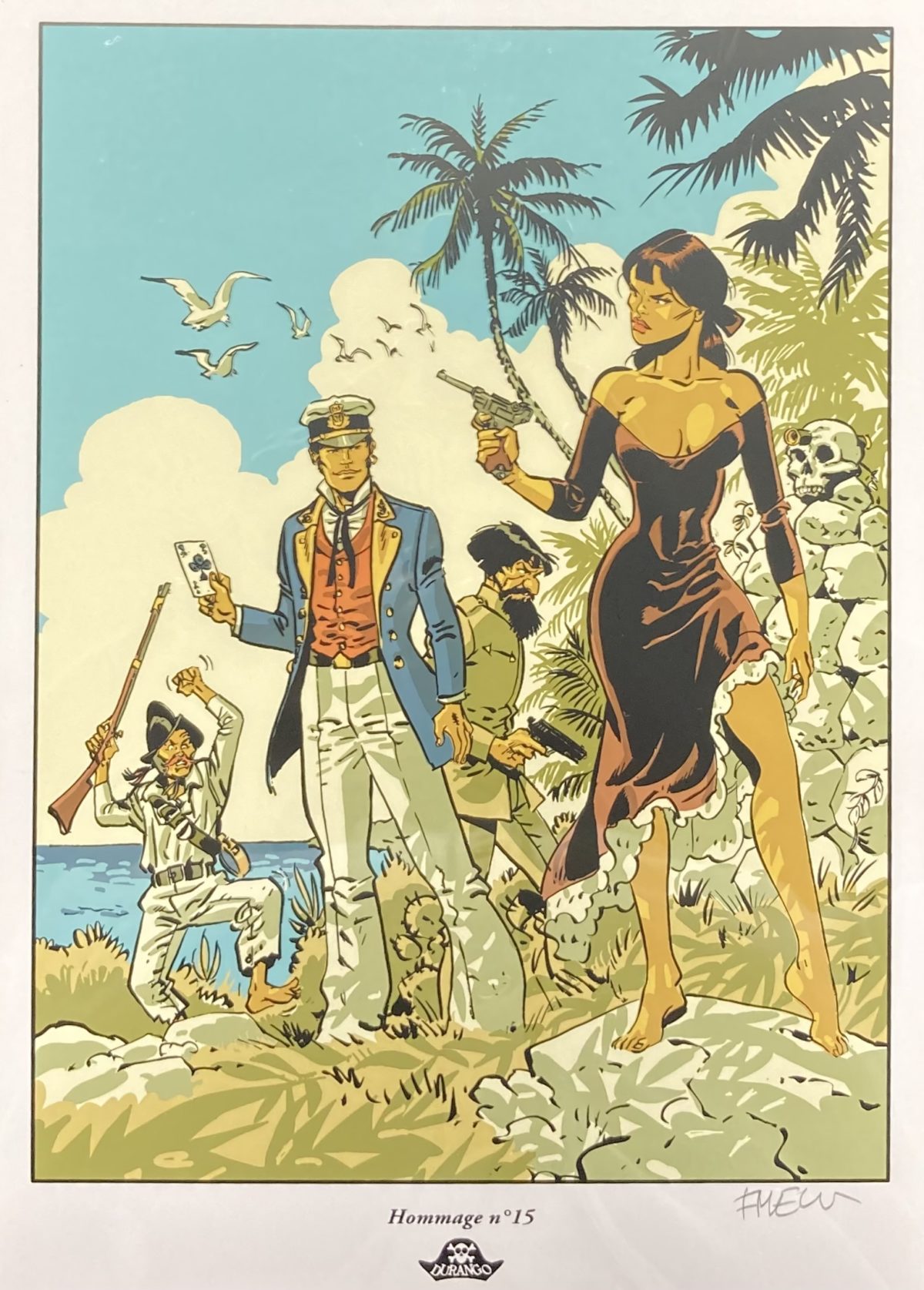 Meynet - ex libris Bleu sérigraphie Durango Hommage N° 15 N° 293 ...