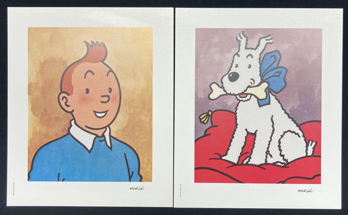 Hergé - Portfolio "Portraits Tintin" (1966) - Amazonie BD Librairie BD ...