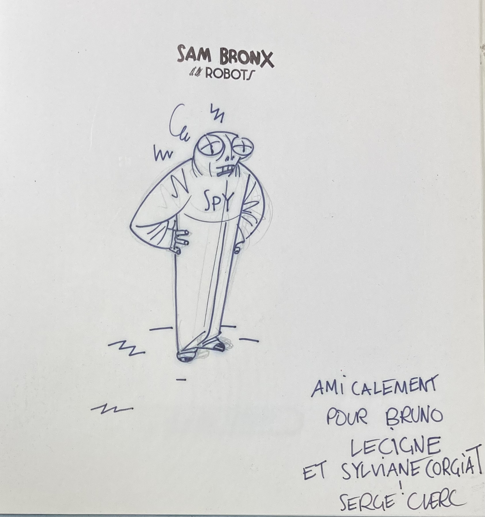 Serge Clerc - Dédicace / Phil Perfect N° 2 "Sam Bronx et les robots ...
