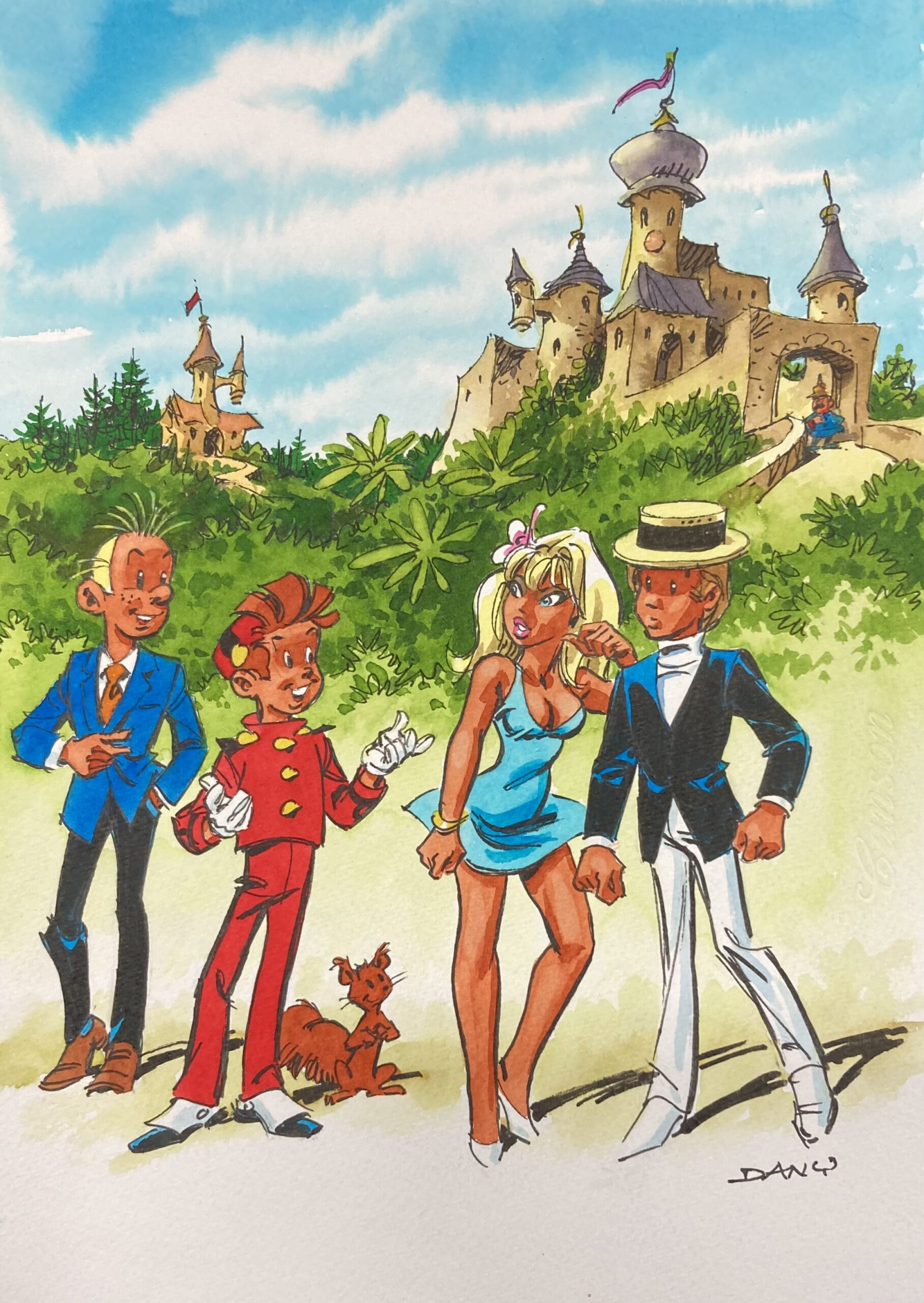 Dany - Olivier Rameau et Colombe & Spirou et Fantasio / Dessin original ...